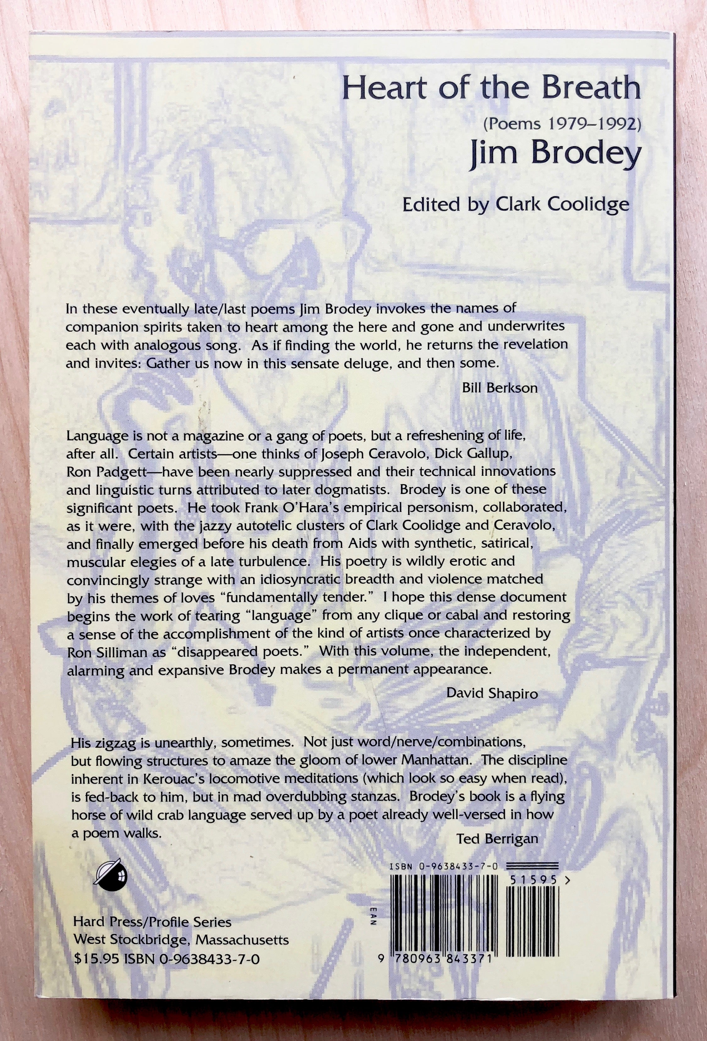 HEART OF THE BREATH: POEMS 1979-1992 by Jim Brodey, edited by Clark Co – Familiar Trees