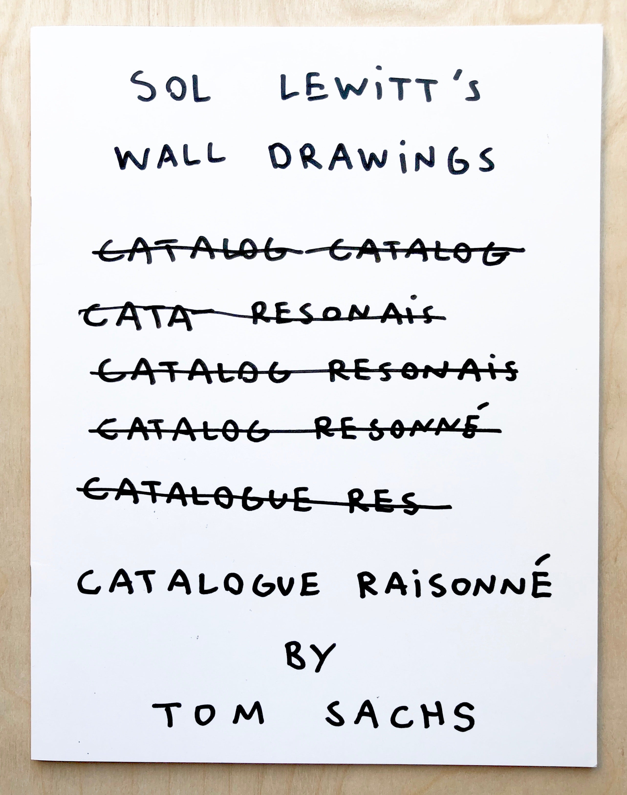 SOL LEWITT'S WALLL DRAWINGS CATALOGUE RAISSONÉ by Tom Sachs – Familiar ...