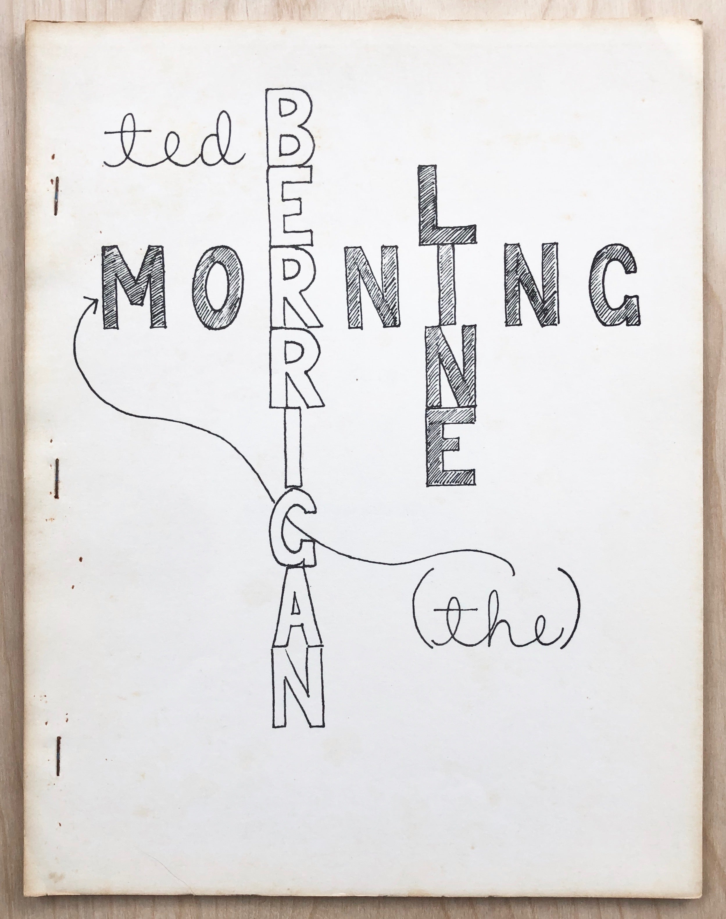 THE MORNING LINE by Ted Berrigan – Familiar Trees