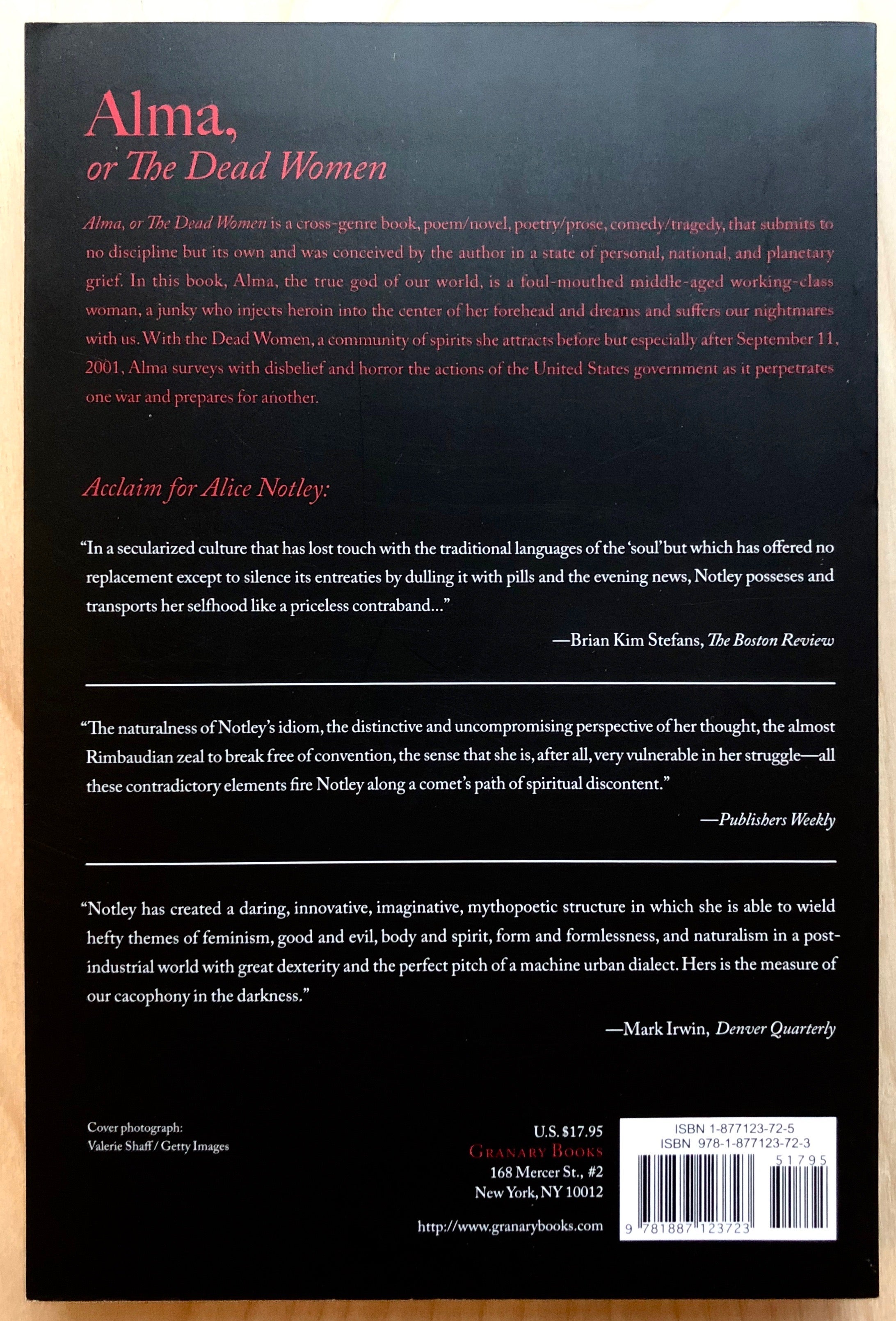 ALMA, OR THE DEAD WOMEN by Alice Notley – Familiar Trees