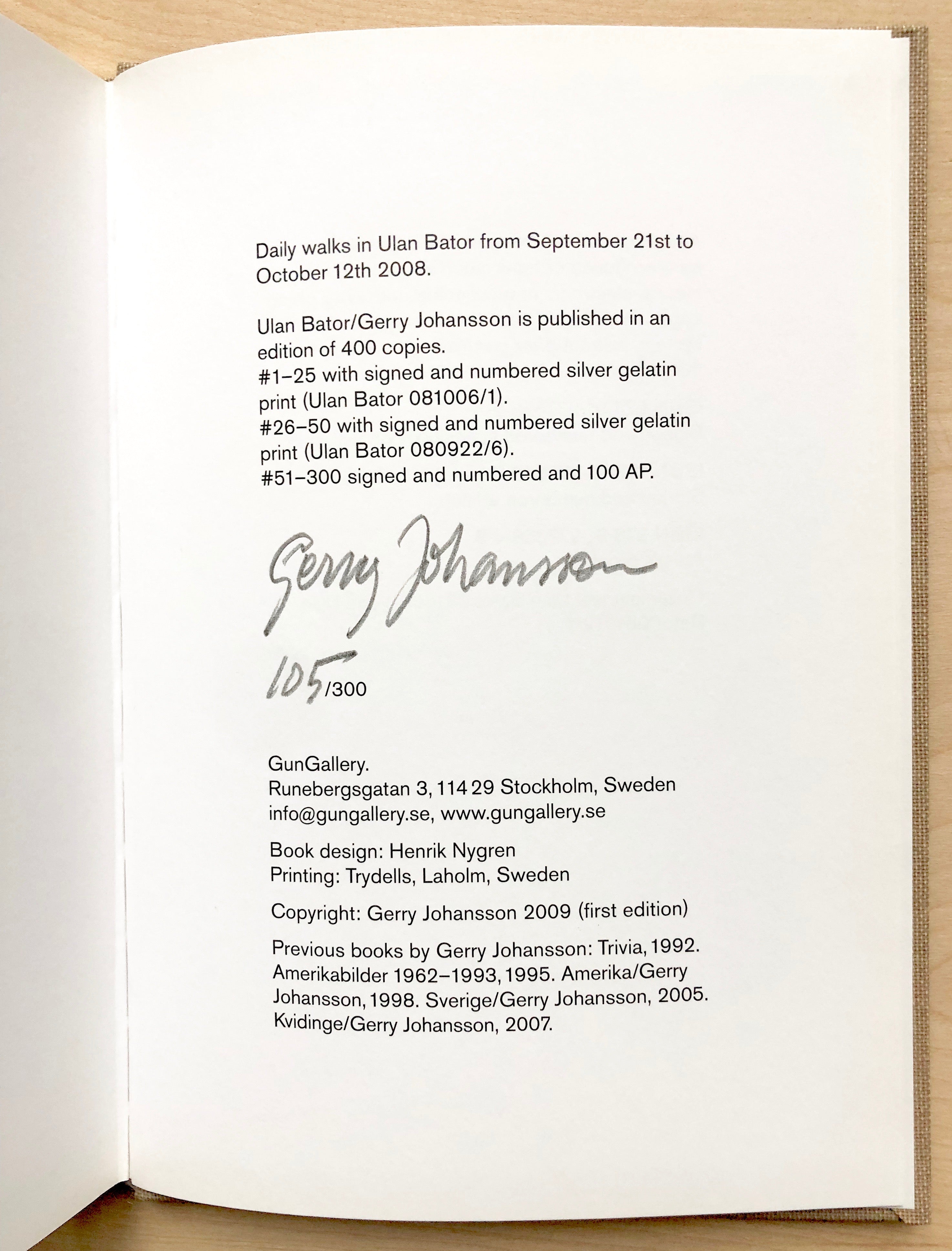 ULAN BATOR by Gerry Johansson (SIGNED & NUMBERED) – Familiar Trees